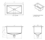WC Toilet drop sump with grating